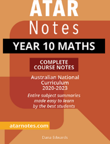Buy Book - ATAR NOTES YEAR 10 MATHS COMPLETE COURSE NOTES | Lilydale Books Buy Book - ATAR NOTES YEAR 10 MATHS COMPLETE COURSE NOTES | Lilydale Books